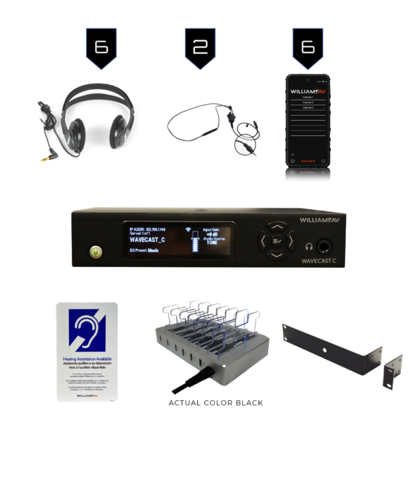 WaveCAST System With 6 WAV Pro Wi-Fi Receivers - Williams AV