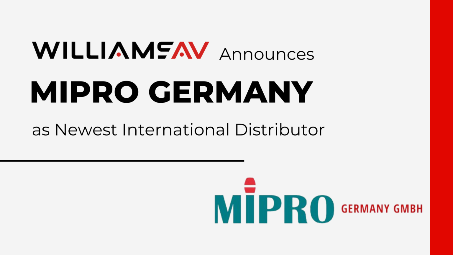 Williams AV Names MIPRO Germany GmbH as Newest International ...