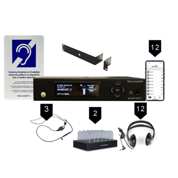 WaveCAST System with 12 WAV Pro Wi-Fi Receivers - Williams AV