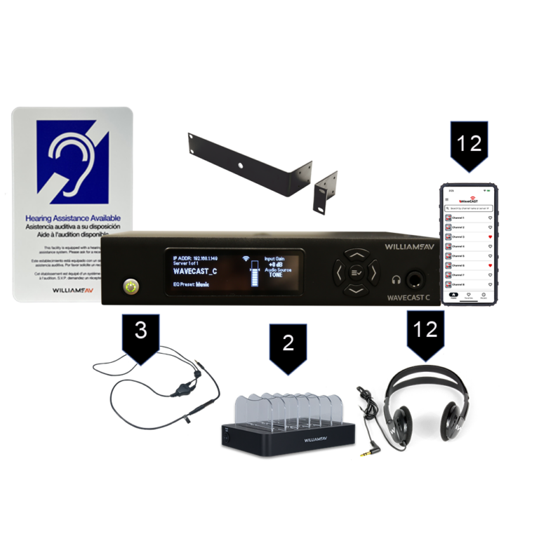 WaveCAST System with 12 WAV Pro Wi-Fi Receivers - Williams AV